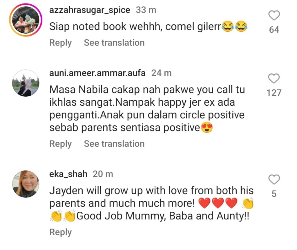 "Masa Nabila ckp, nah BF you call tu nampak ikhlas sgt, nampak happy je ...